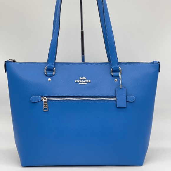 Coach Bags | Coach Xgrain Leather Gallery Tote Bag Vivid Blue | Poshmark